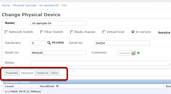 Hardware components and spare parts management