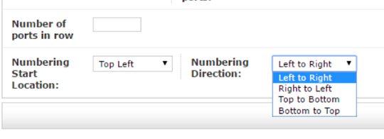 Flexible patch panel start numbering location and direction in v9.7.0