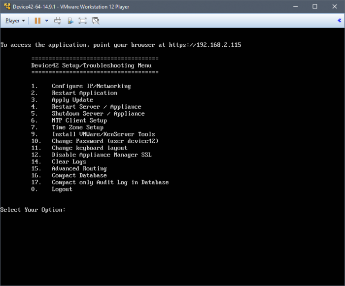 Get Device42 Up and Running Fast with the Free VMware Player