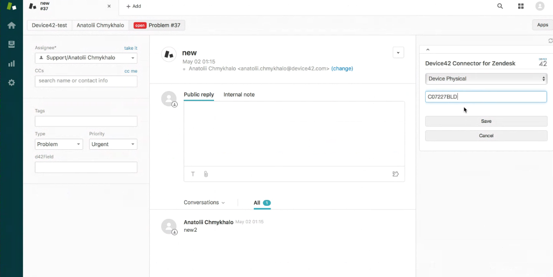 Attach CIs to ZenDesk ITSM Tickets, Create ZenDesk Tickets from Device42!