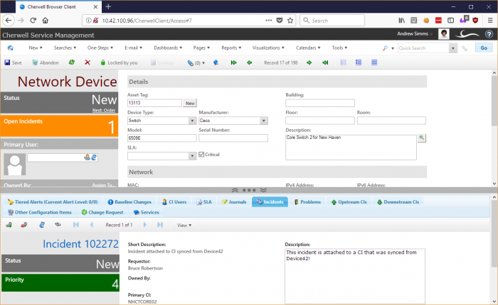 Cherwell Integration Enhanced with DOQL