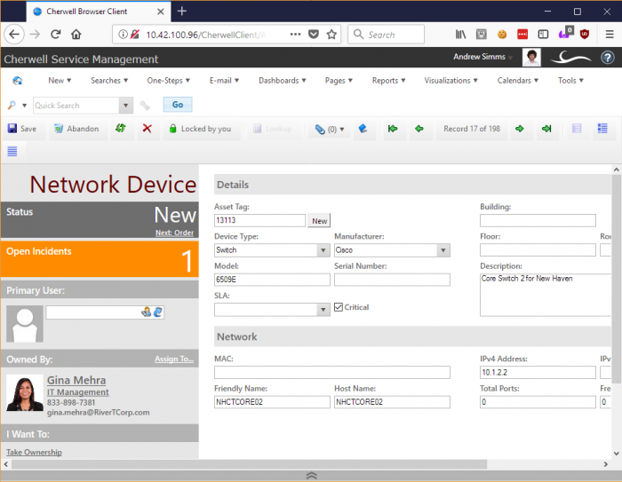 Cherwell Integration Enhanced with DOQL