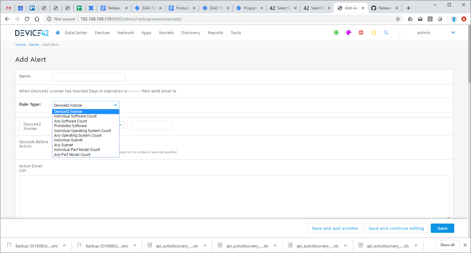 Oracle DB Discovery and Device42 License Alerts in v16.04.00