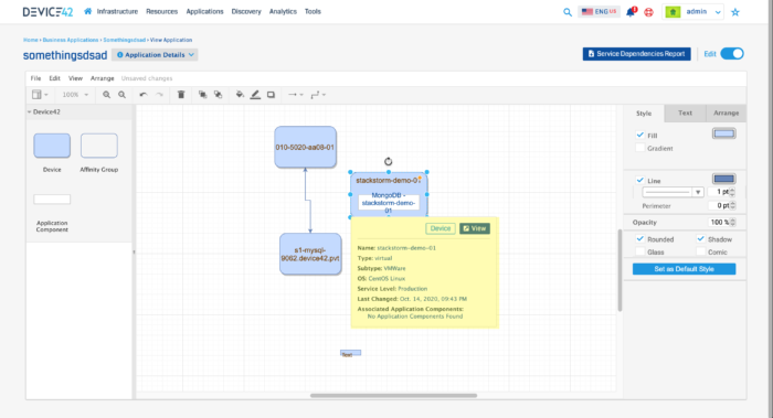 Devices List Page and Business Application Canvas User Interface ...