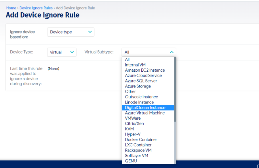 Enhanced AWS Cloud Discovery Options, Device Ignore Rule Improvement, and more in Main Appliance ...