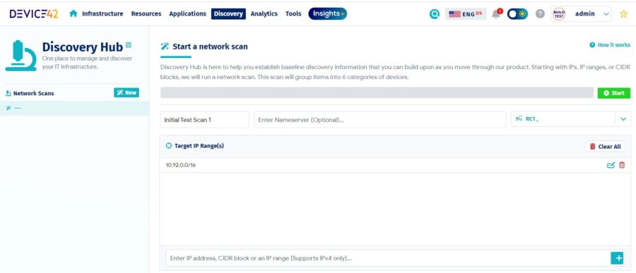 Custom Insights+ Dashboards and Charts, New Discovery Hub Network Scan ...