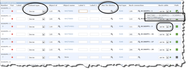 Web Based Patch Panel Cable Management Device42 Software