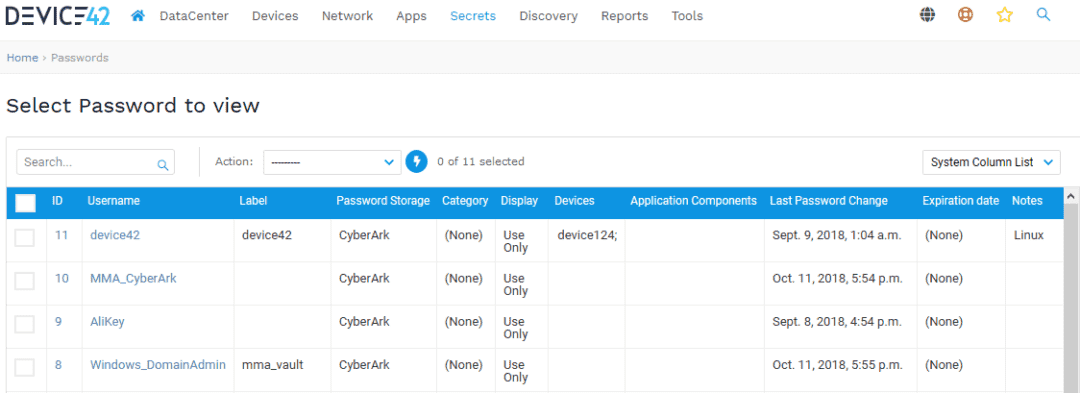 CyberArk Integration | Device42 Software