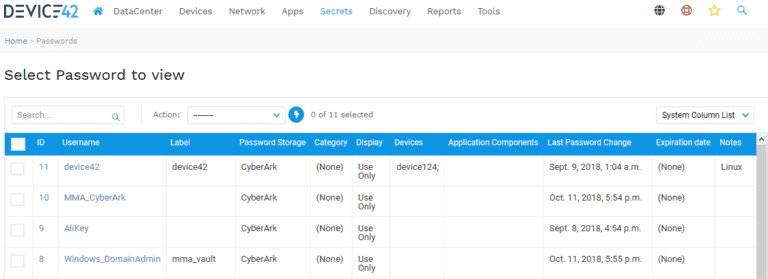 CyberArk Integration | Device42 Software