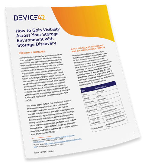 Visibility with Device42 Storage Discovery - Device42
