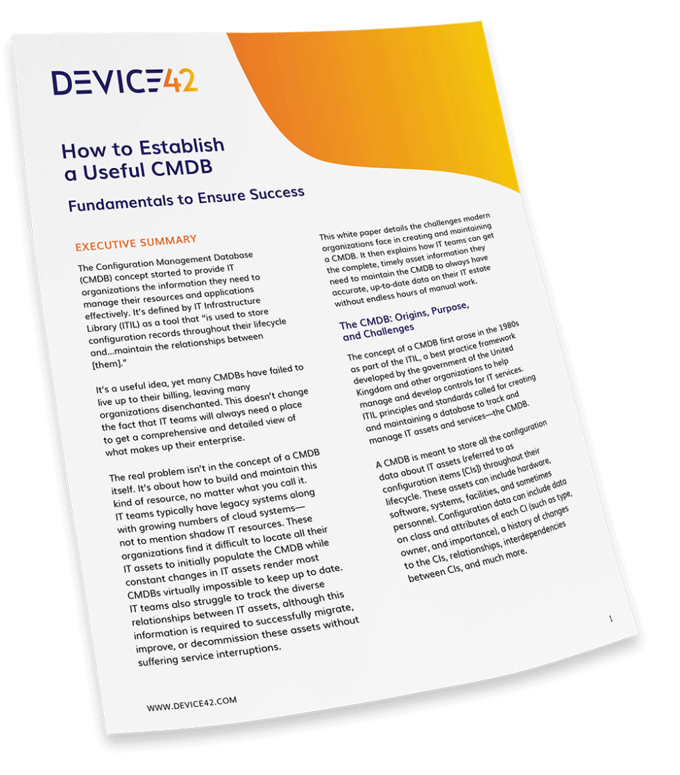 How to Establish a Useful CMDB - Device42